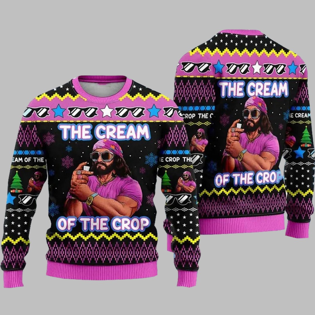 Macho Man Randy Savage The Cream Of The Crop Ugly Christmas Sweater - gullprint.com